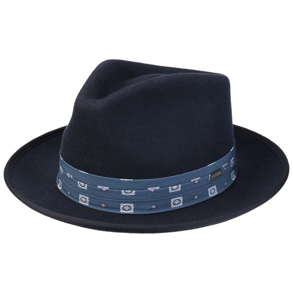 Stetson Woolfelt Fedora Hat - Navy Blue Modern – The Prince Webshop