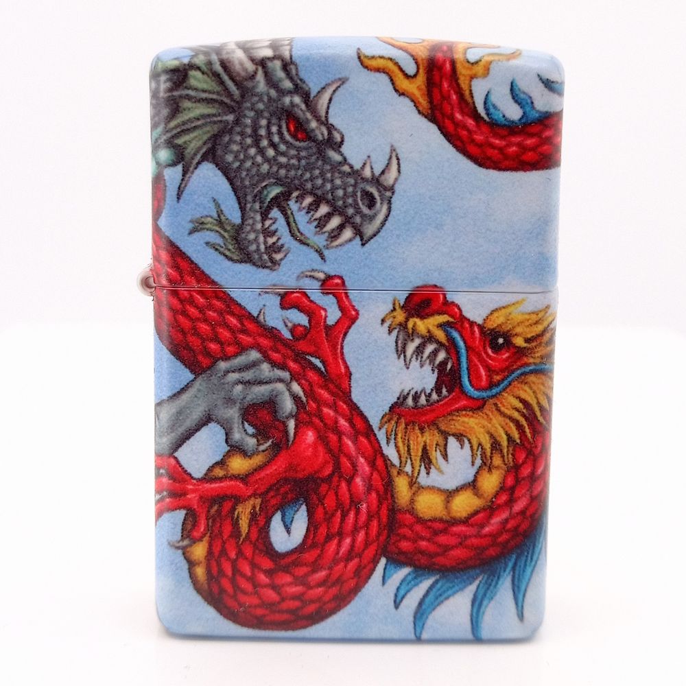 Zippo Premium Lighter 540° Fighting Dragons – The Prince Webshop