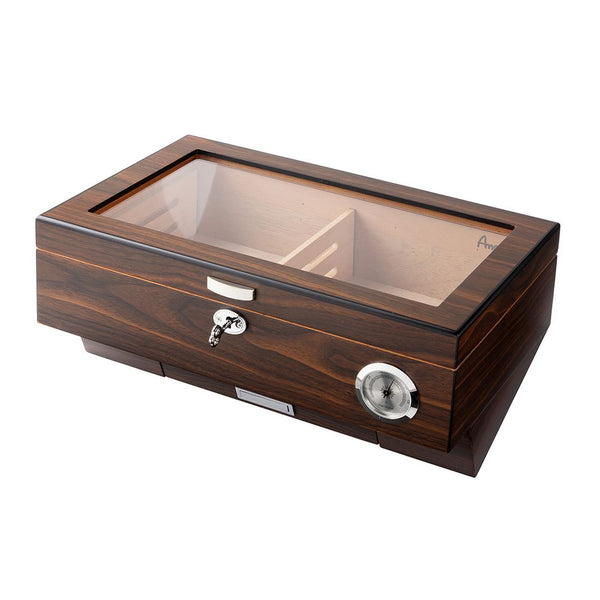 Angelo Gastro Cigar Humidor with Window, Lock and Drawer – The Prince ...