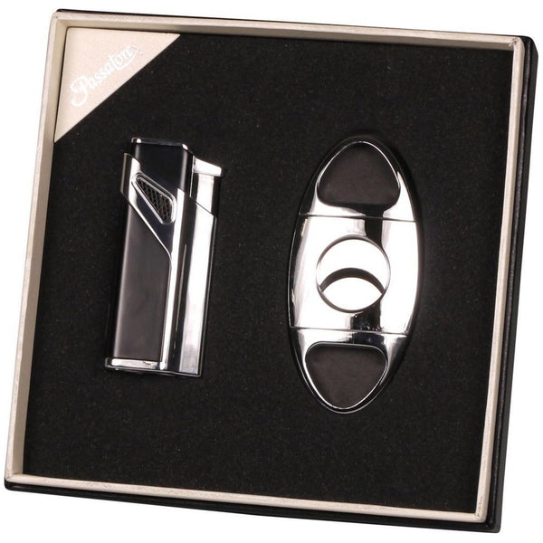 Cigar Lighter Set PASSATORE with Cigar Clipper – The Prince Webshop