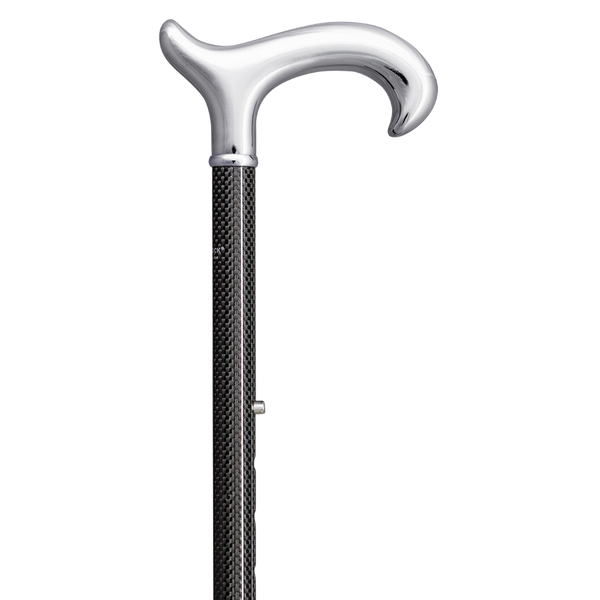 Gastrock Carbon Cane - Chrome Derby - Stepwise Height Adjustable – The ...